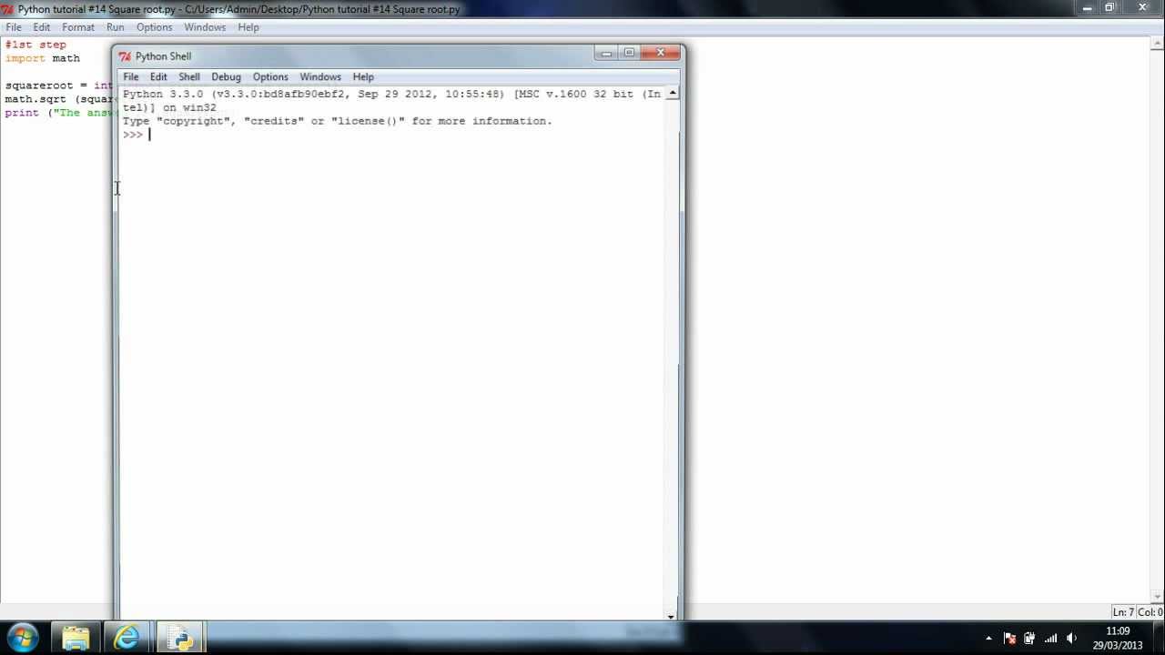 Python Tutorial 14 Square Root Youtube