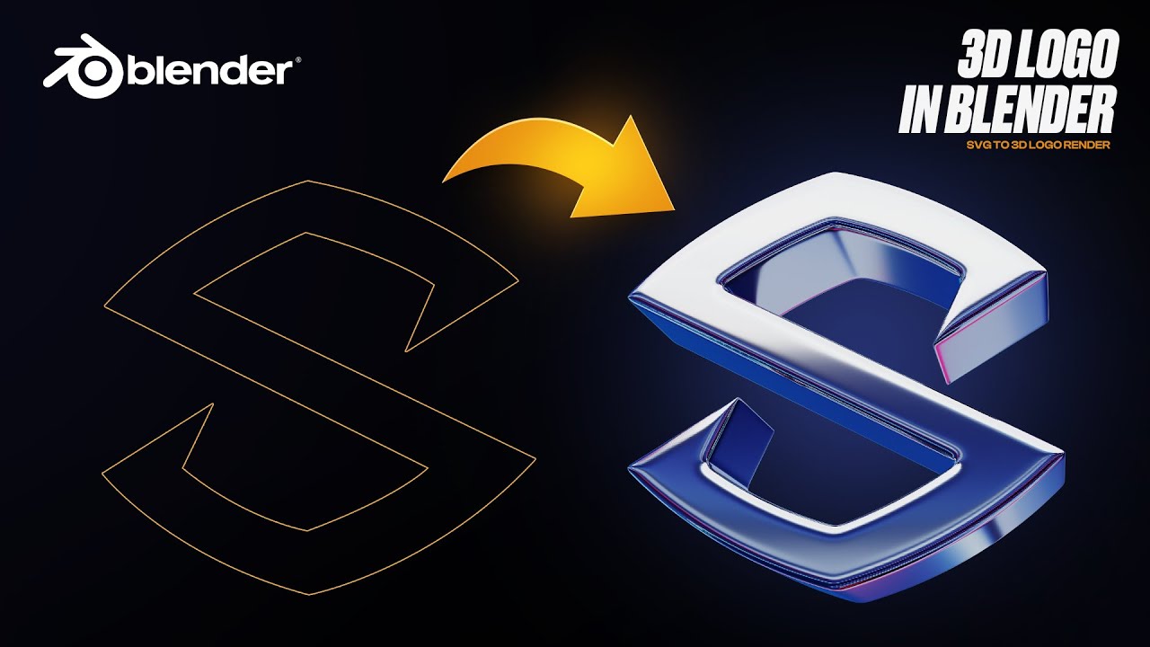 Creating A 3d Logo Text In Blender Blender 3d Tutorial Youtube