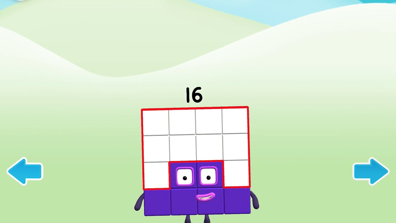 Numberblock 16 On Meet The Numberblocks Youtube
