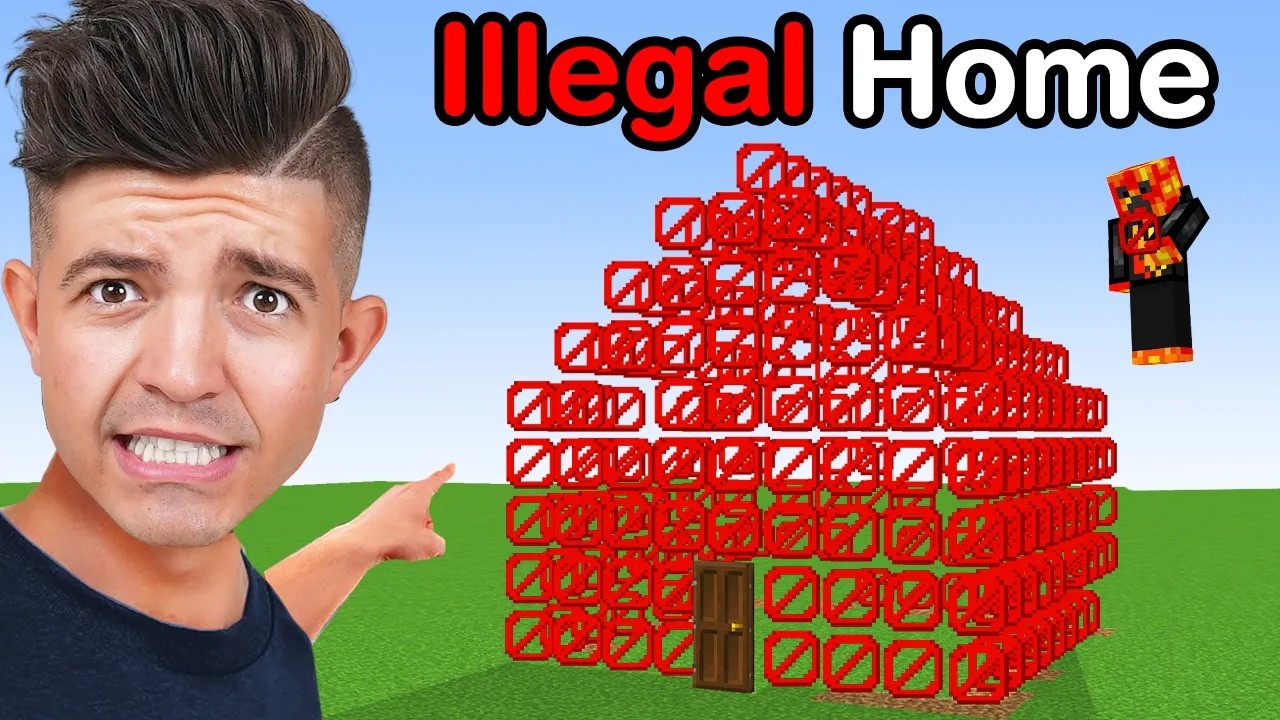 21 Illegal Houses In Minecraft Youtube