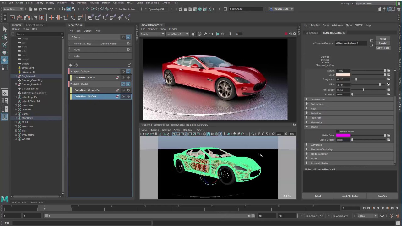 Maya Arnold Part 7 Render Setup Example Youtube