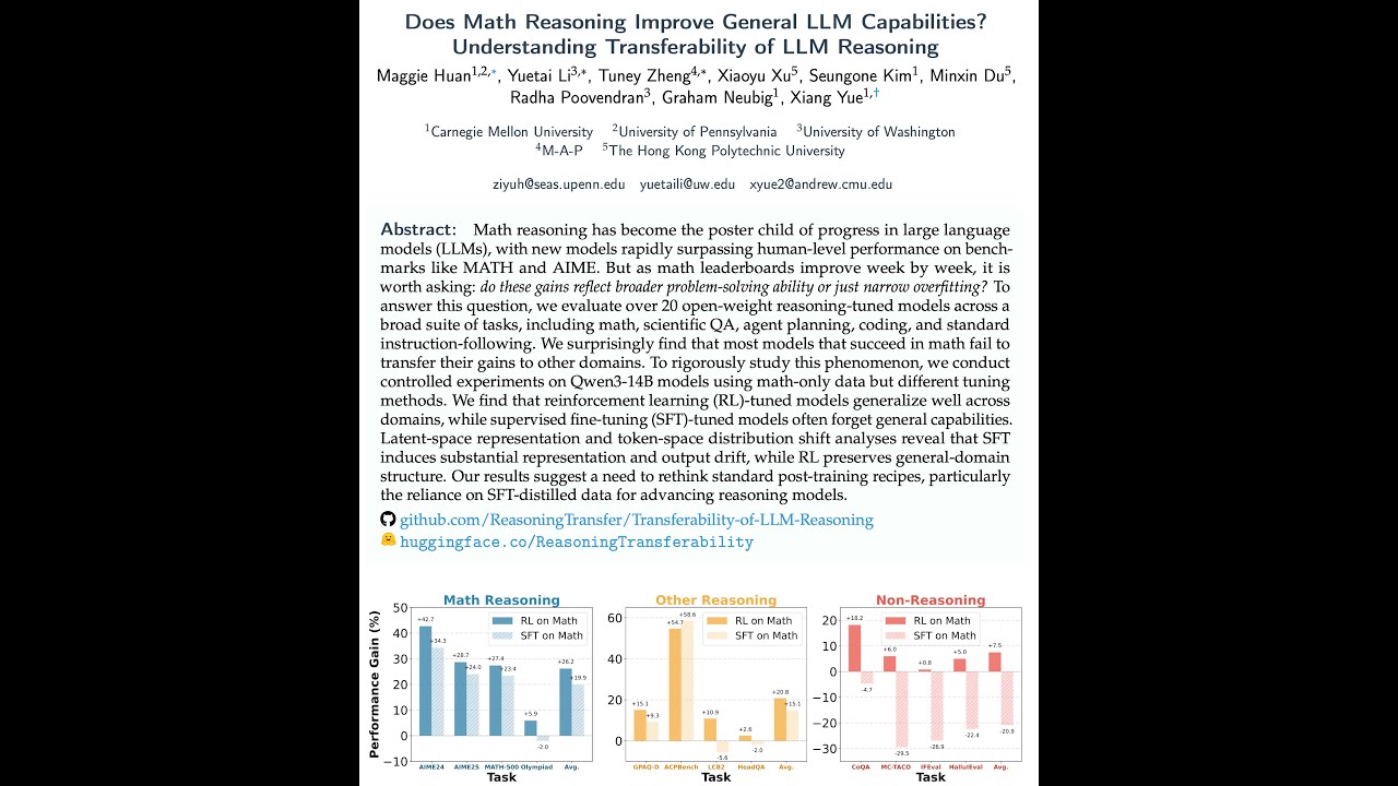 Qa Does Math Reasoning Improve General Llm Capabilities Youtube