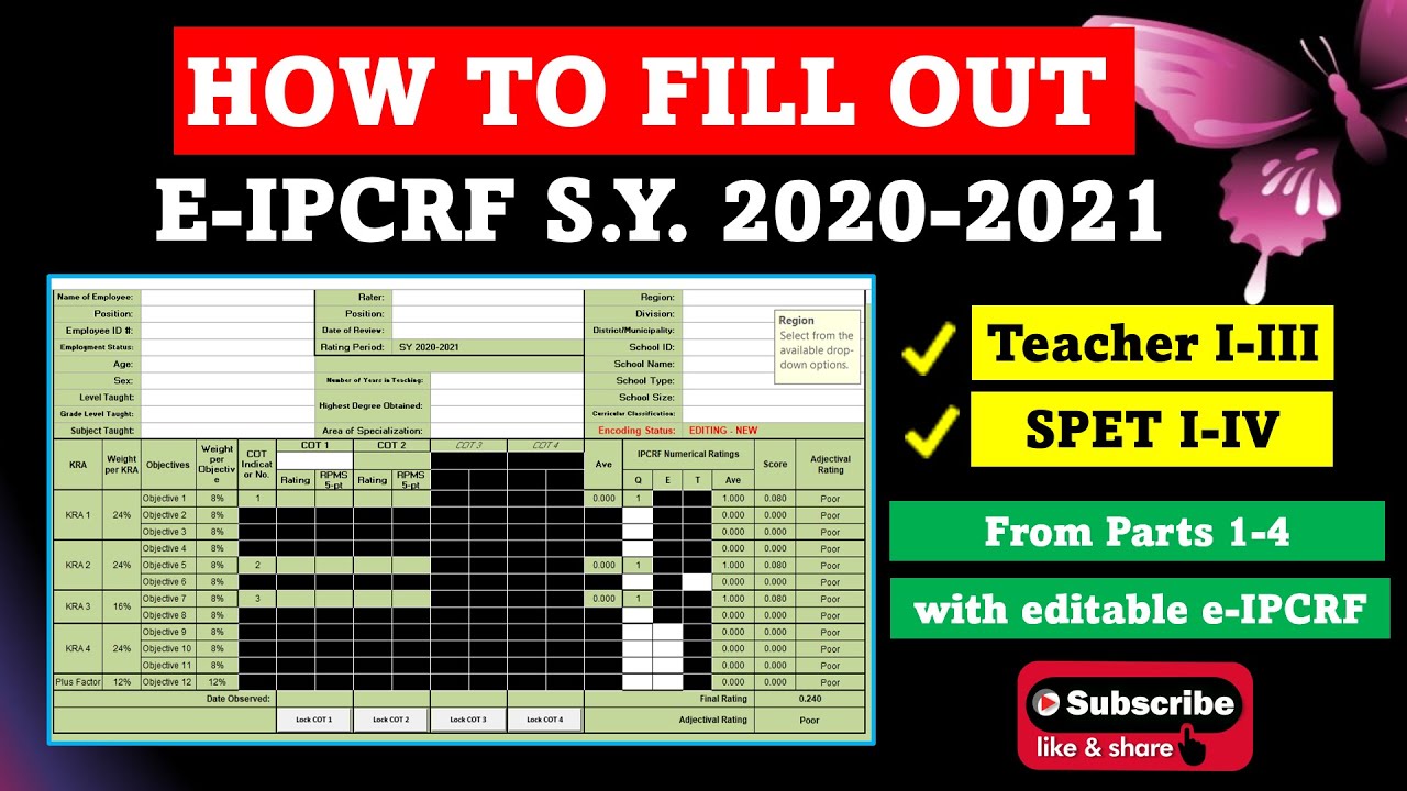 E Ipcrf S Y 2020 2021 Ii With Tutorial How To Fill It Out Ii Step By
