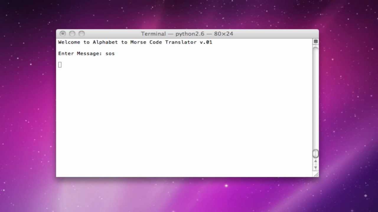 Morse Code Sos Python Youtube