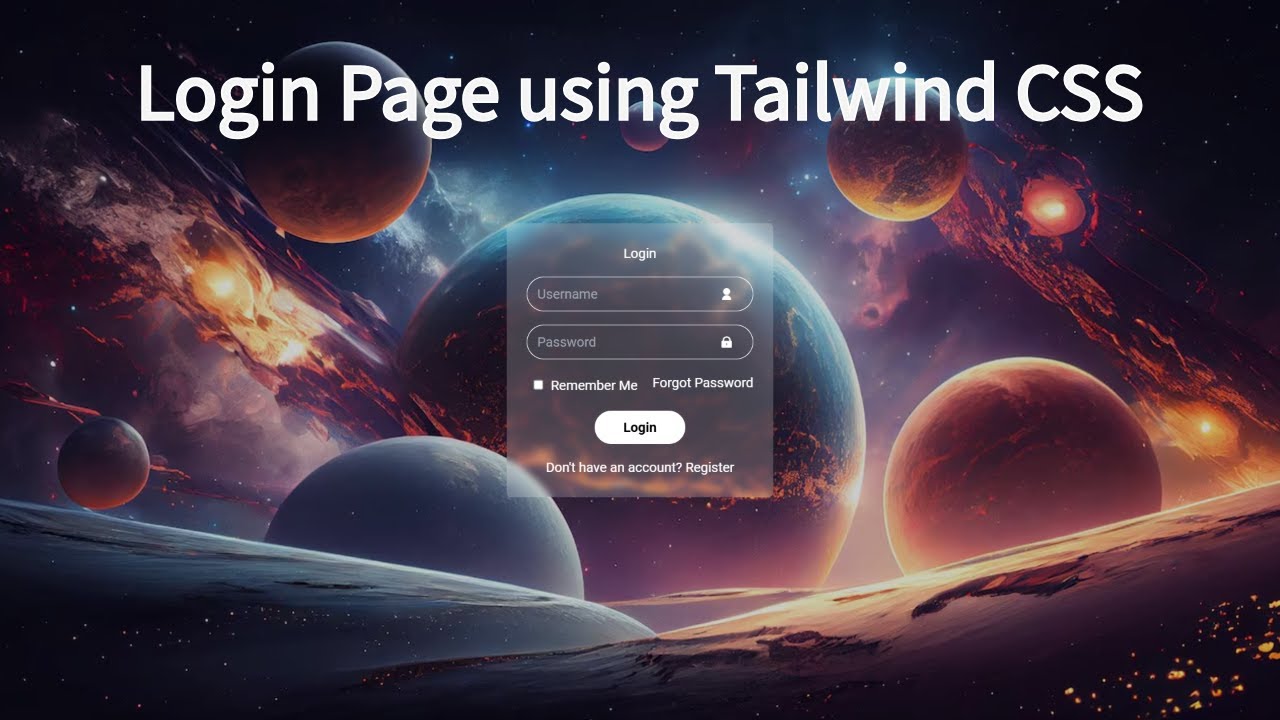 How To Make Login Page Using Tailwind Create Login Form Using