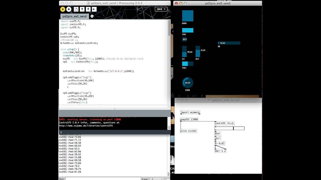 Controlp5 Processing And Pure Data Youtube