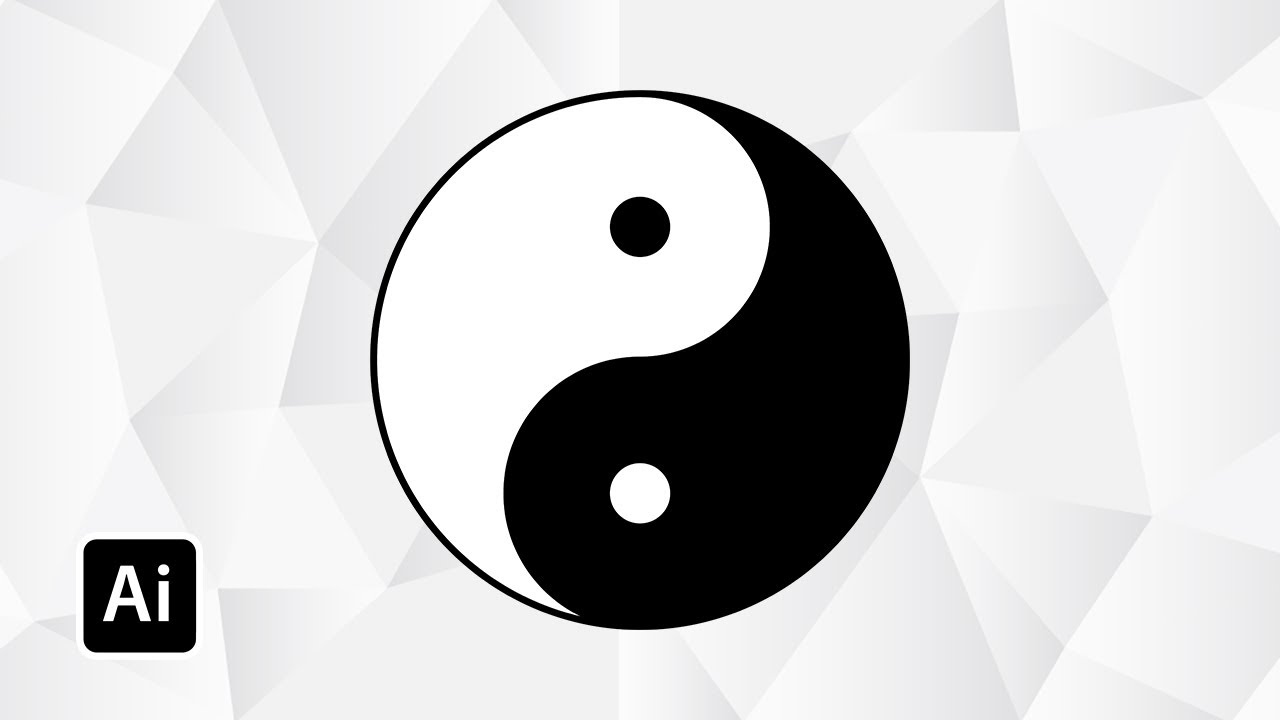 Yin Yang Symbol Design Adobe Illustrator Youtube