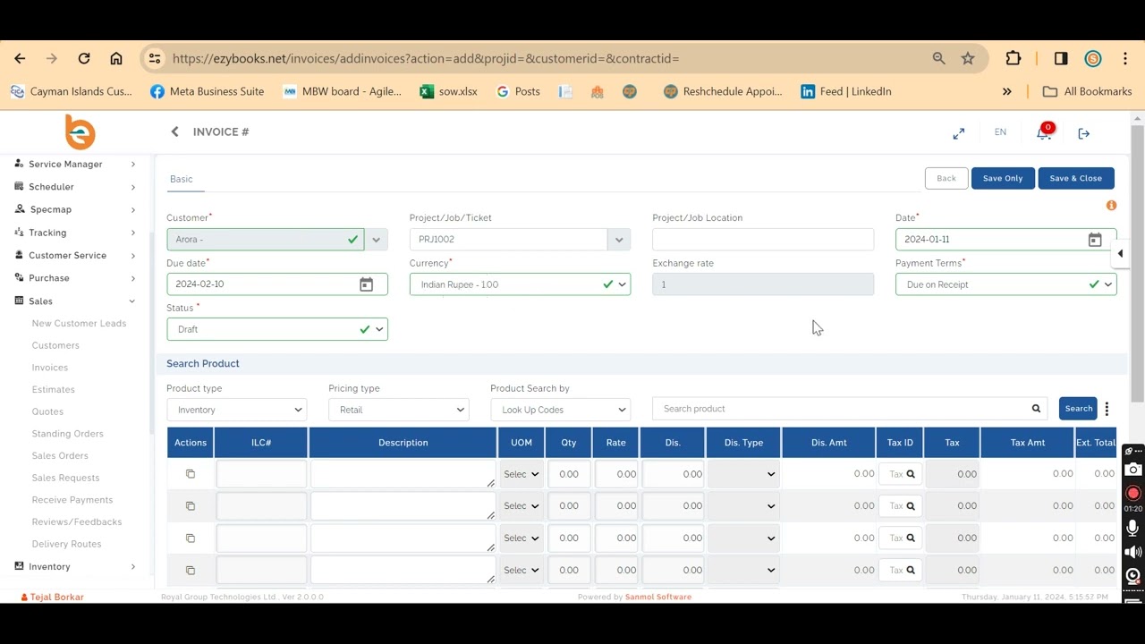 Invoices Youtube