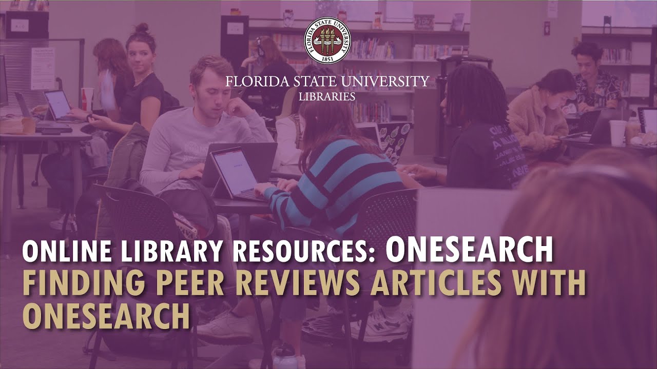 Finding Peer Reviewed Articles With Onesearch Youtube