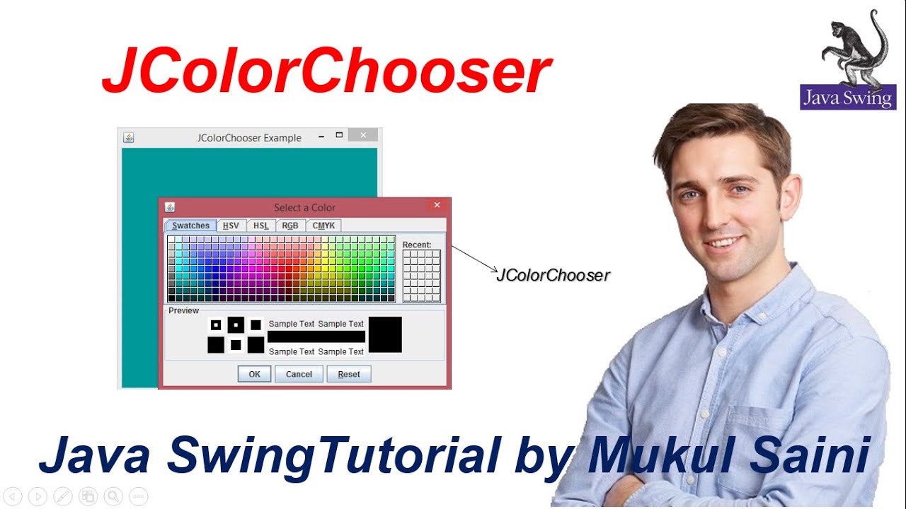 56 Java Swing Tutorial Jcolorchooser In Java Youtube