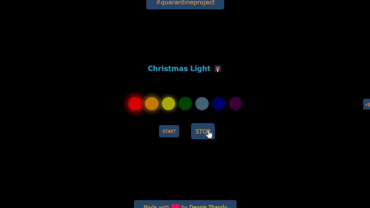 Christmas Light Html Css Js Youtube