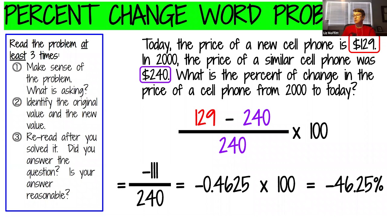 Solving Percent Change Problems