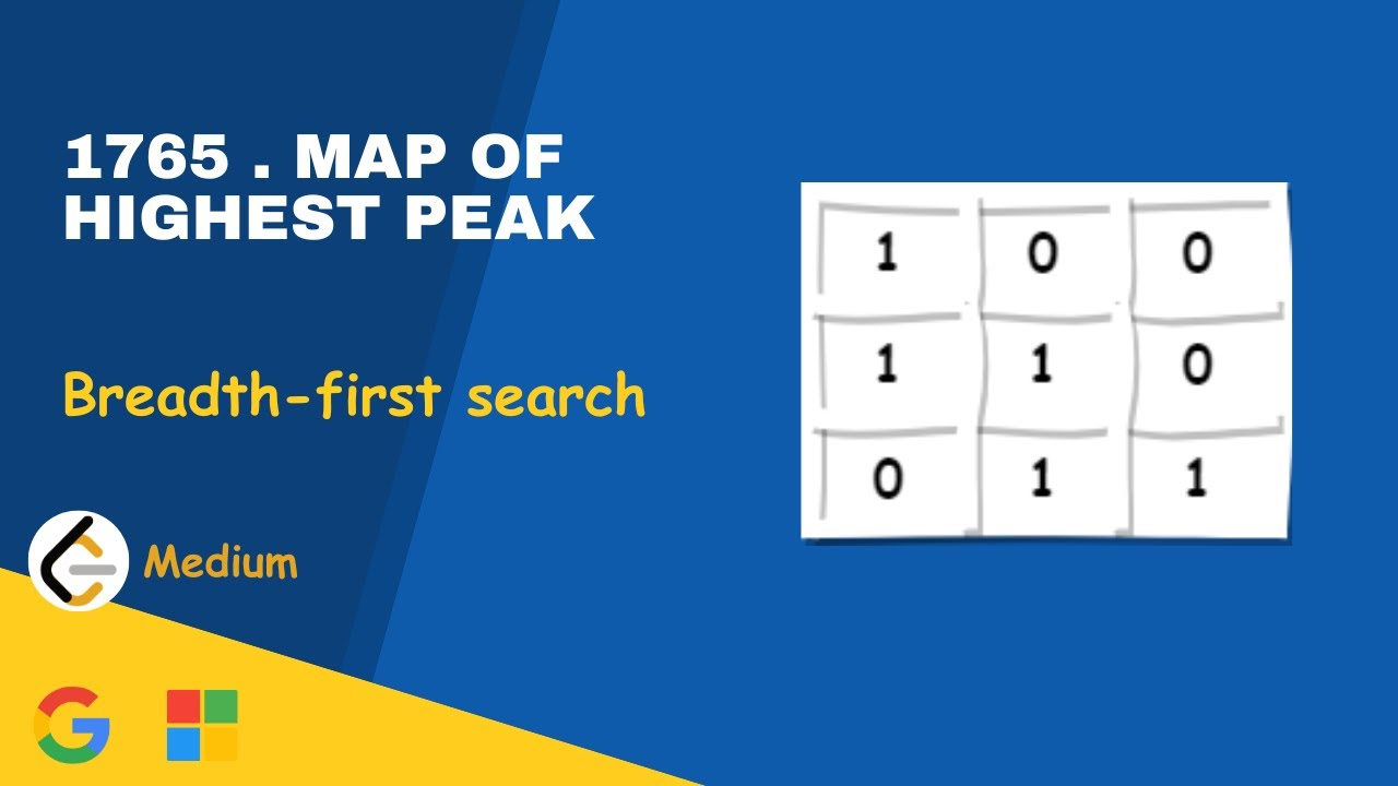 Leetcode 1765 Map Of Highest Peak Bfs Youtube