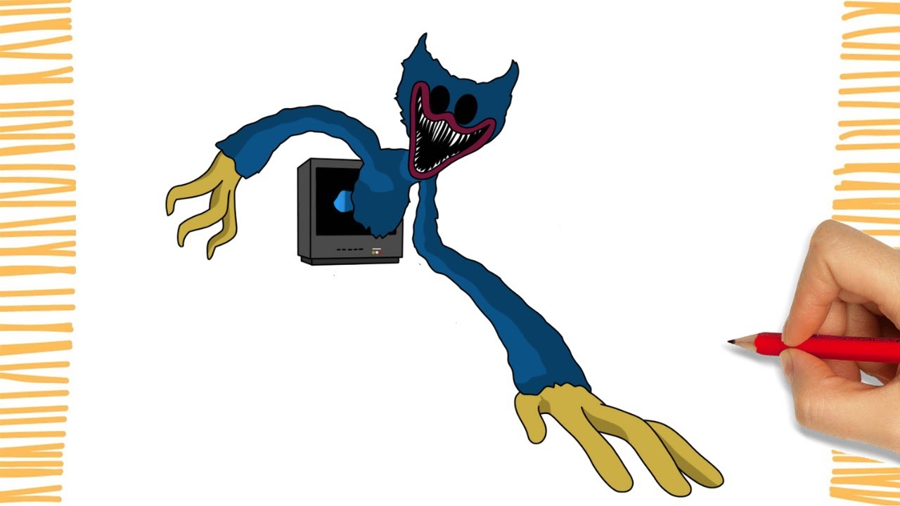 Como Dibujar A Nightmare Huggy Wuggy I Poppy Playtime Chapter 3 Youtube