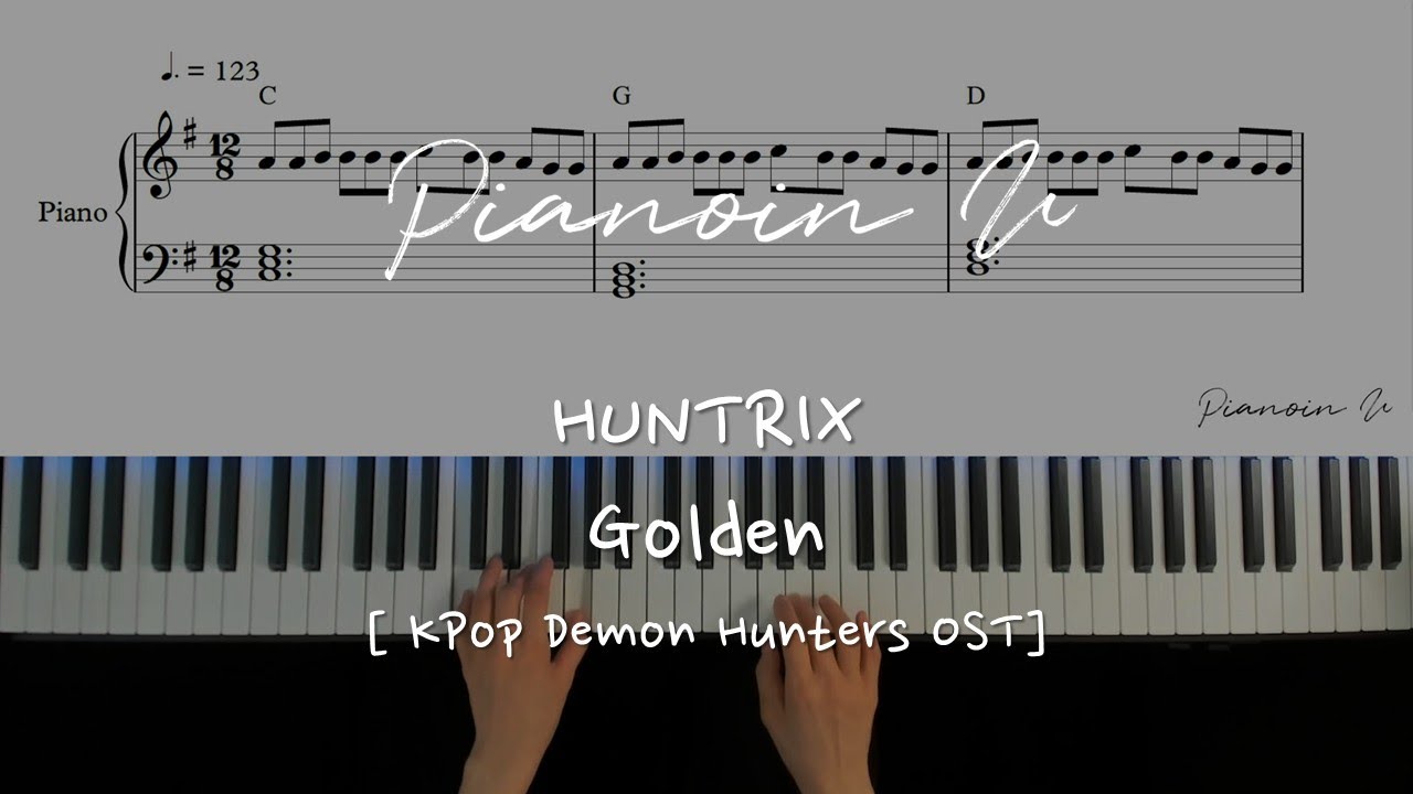Huntrix 헌트릭스 Golden Kpop Demon Hunters Piano Cover Sheet Chords