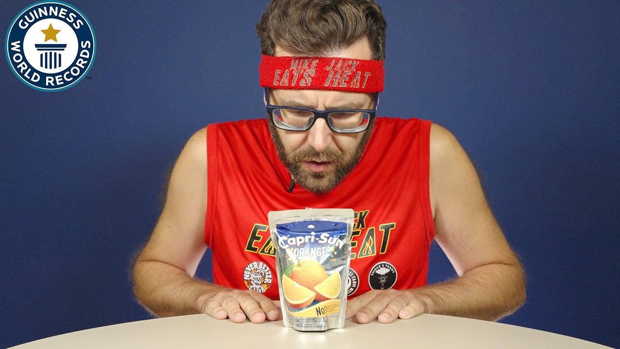 Fastest Time To Drink A Capri Sun Guinness World Records Youtube