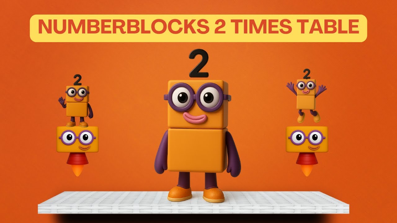 Learn 2 Times Table With Numberblocks Multiplication Fun Youtube