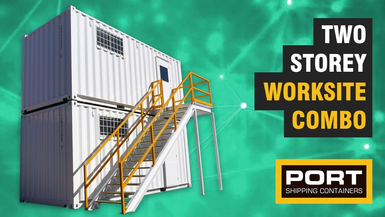 Two Storey Container Office Port Shipping Containers Youtube