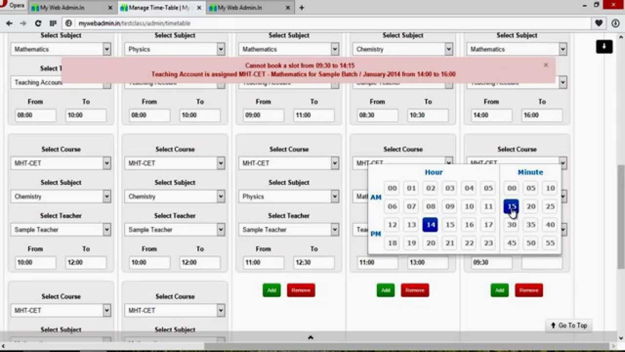 Student Time Table Management System At Tracy Darrell Blog