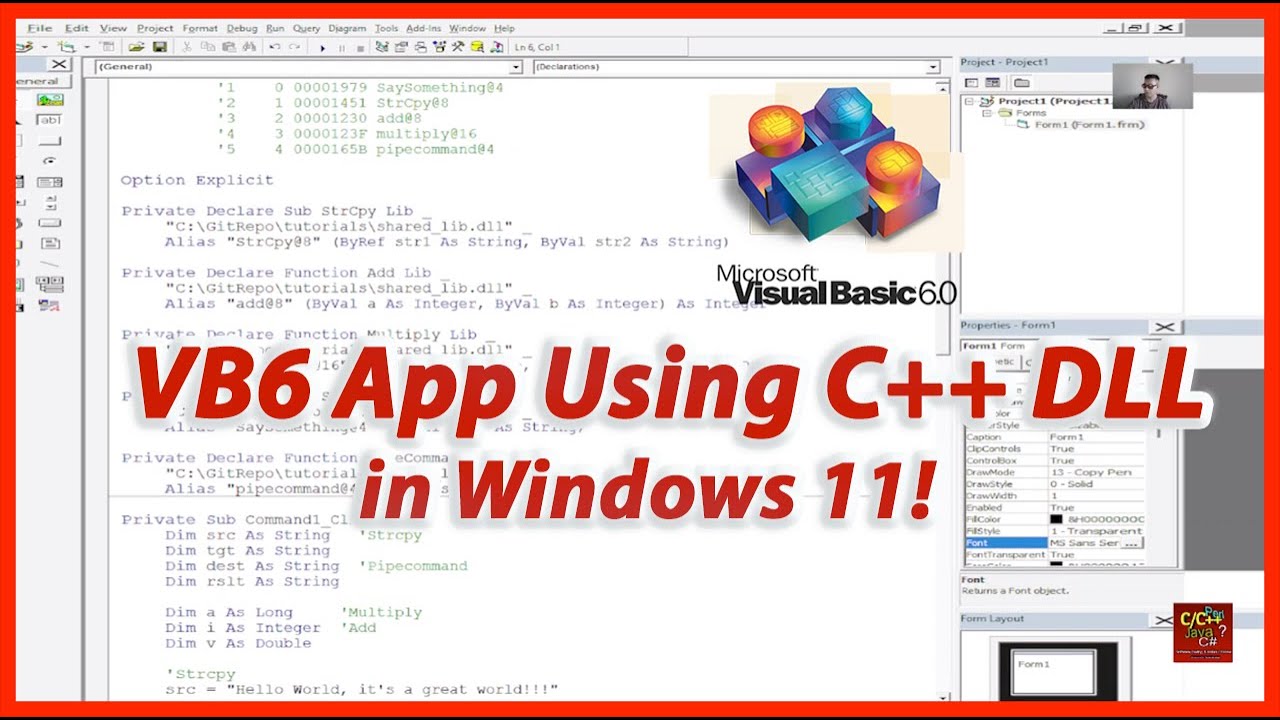 Creating A Vb6 App Which Uses C Dll Compiled With Gcc In Windows 11