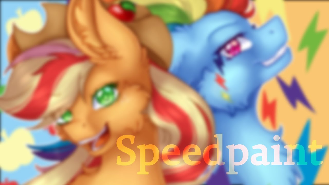 Applejack Rainbowdash Rainbowpower Mlp Speedpaint Youtube