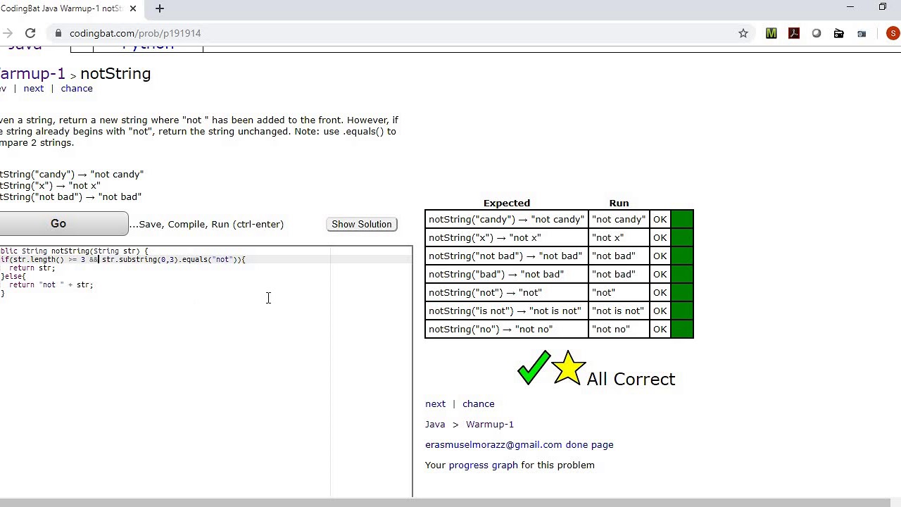 Episode5 Codingbat Java Warmup1 Frontback Youtube