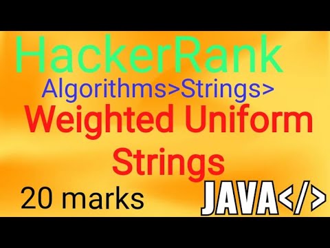 Weighted Uniform Strings Problem From Hackerrank Algorithms