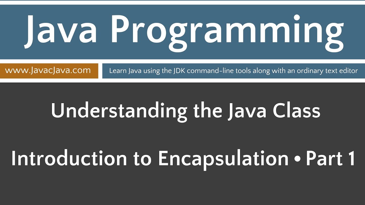 Learn Java Programming Introduction To Encapsulation Part 1 Tutorial
