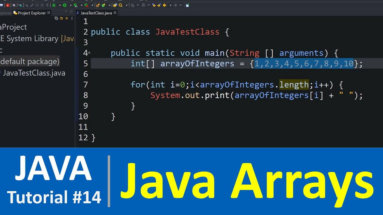Java Tutorial 14 Arrays In Java Programming Java Arrays Youtube