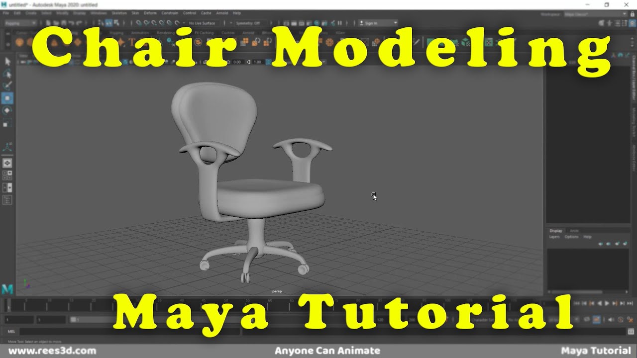 Maya Tutorial Chair Modeling Rees3d Youtube