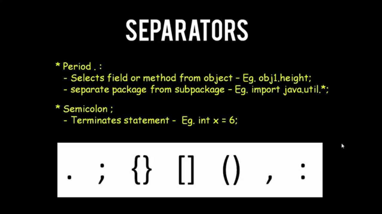 Java Tutorials 06 Tokens Youtube