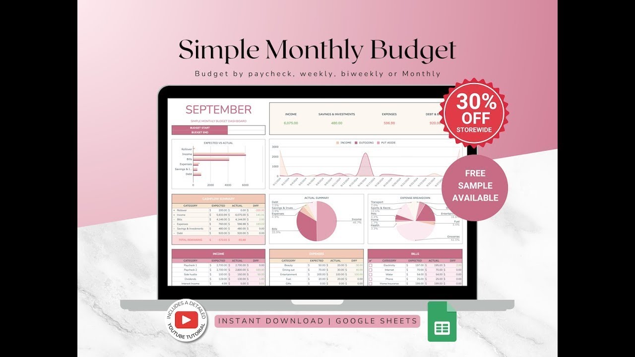 The Simple Budget Tutorial Youtube