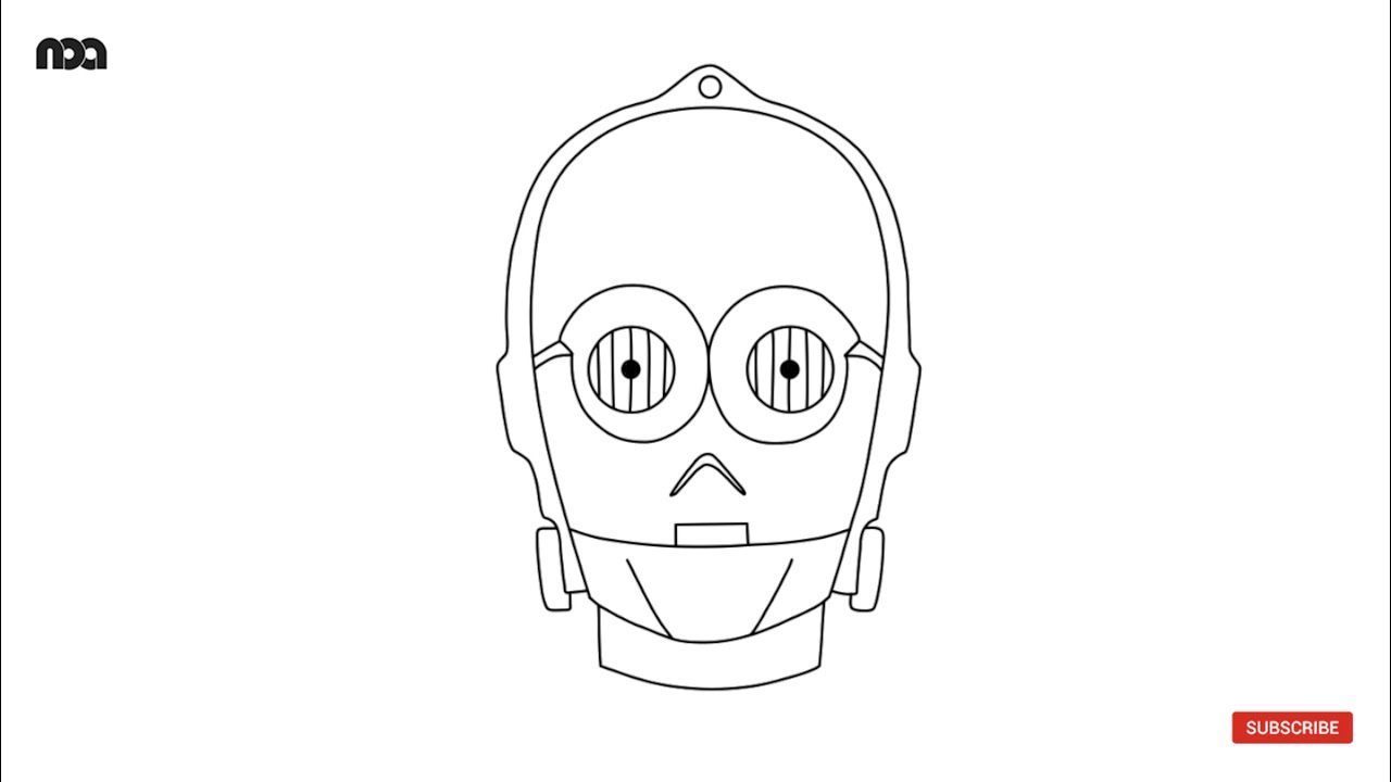 Line Art Digital Drawing 3 How To Draw C 3po Star Wars Youtube