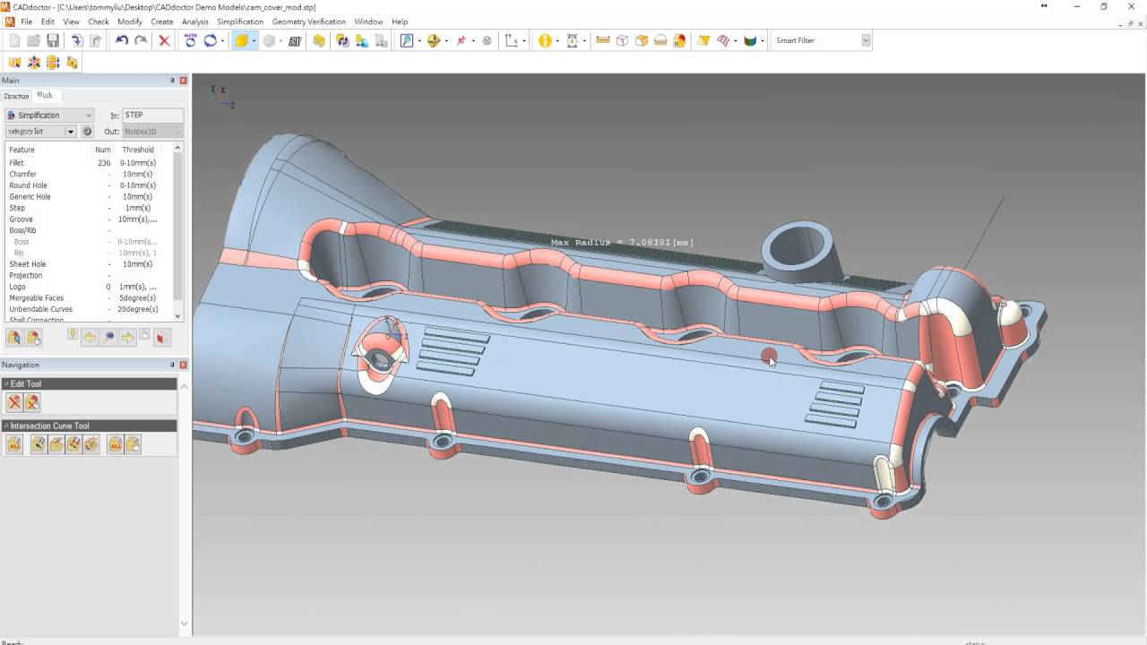 Moldex3d Caddoctor Tutorial For Geometry Simplification Youtube