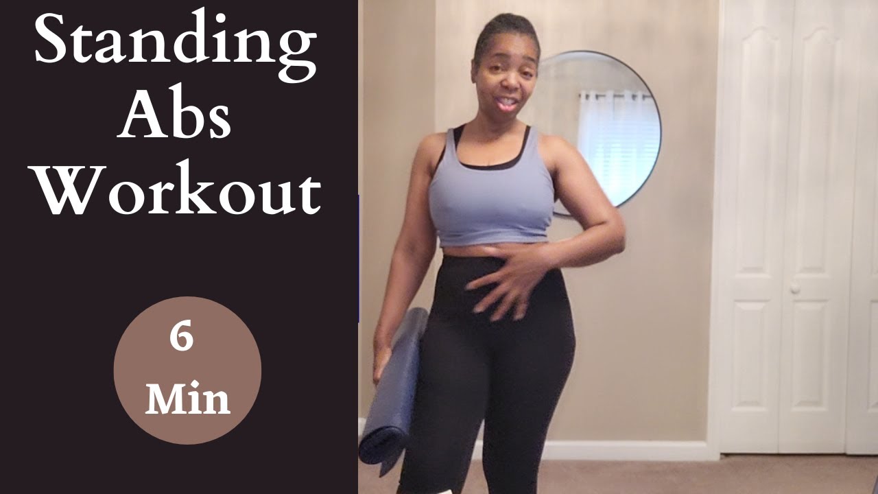 6 Minute Standing Ab Workout Defined Abs Workout At Home 6 Min Total