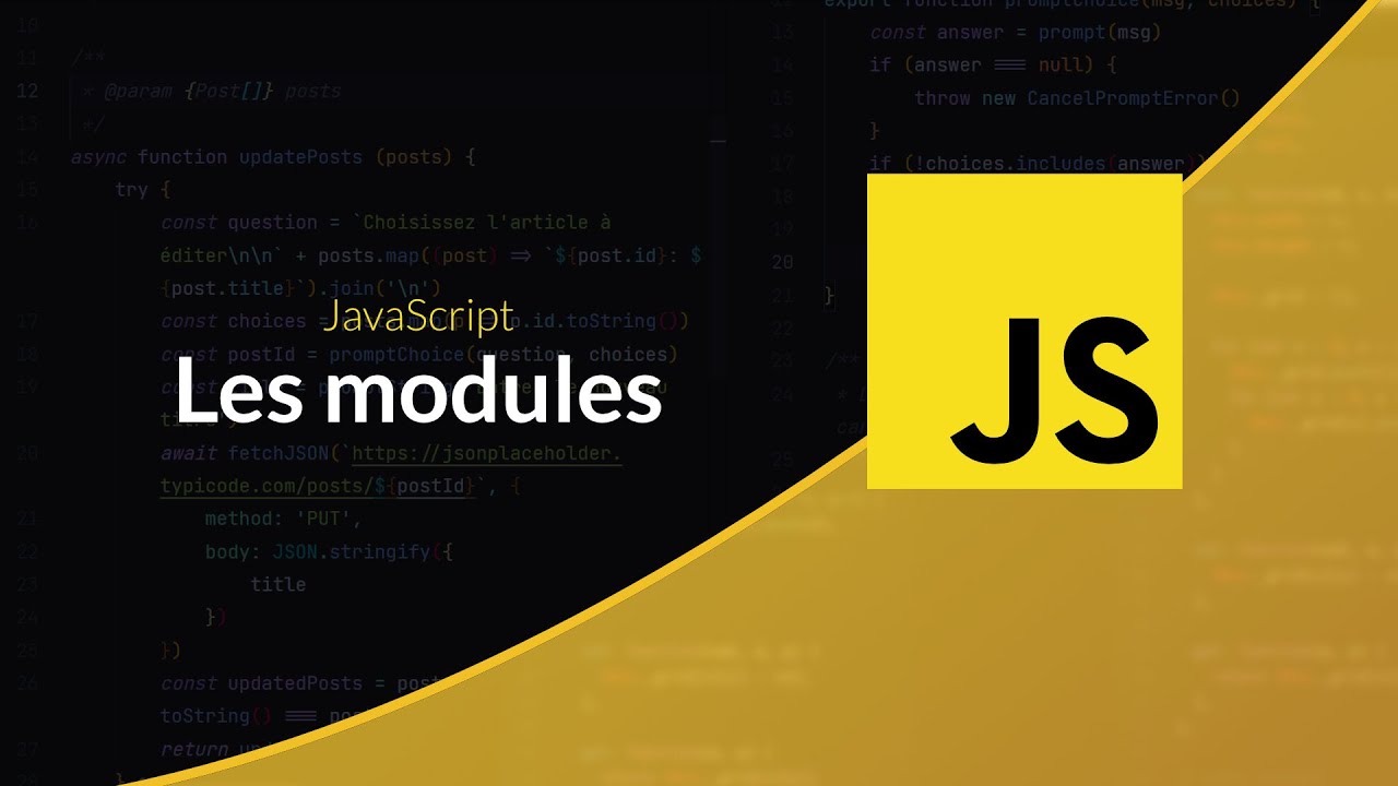 Apprendre Le Javascript Les Modules Youtube