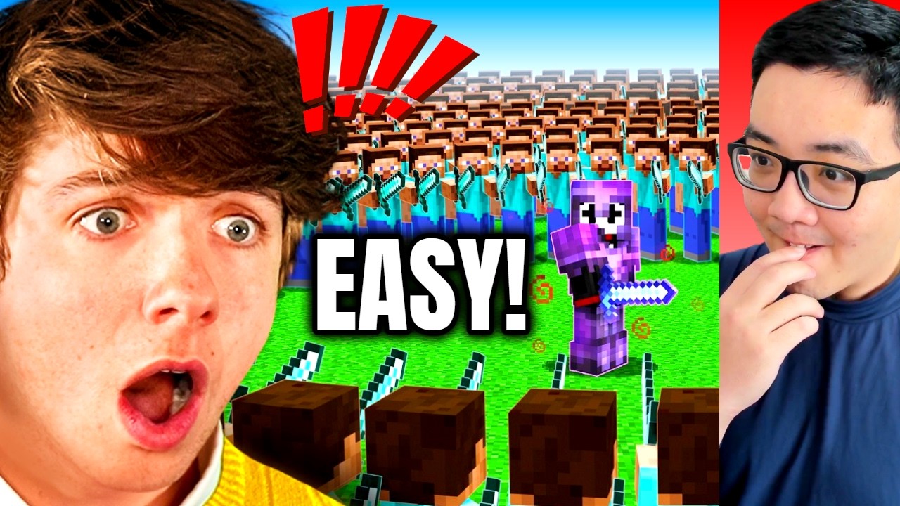 100 Hunters Vs Minecraft S Deadliest Player Humdrum Singaporean Reacts