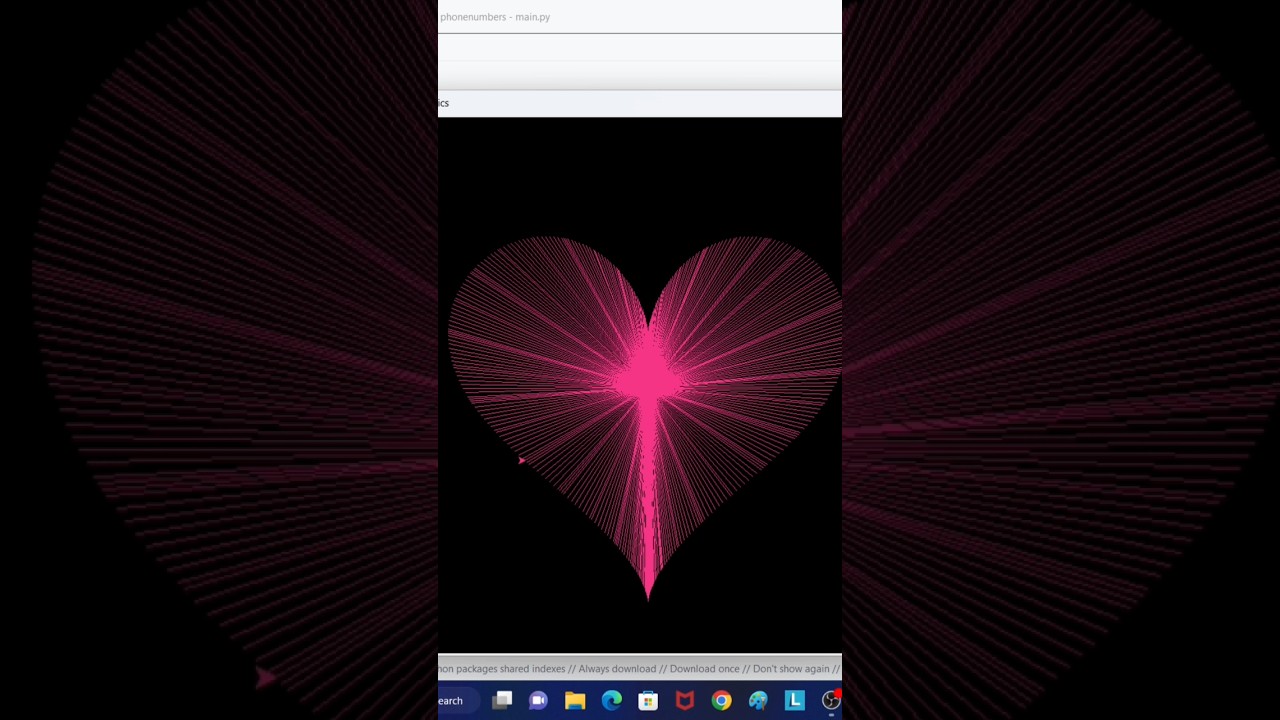 Heart Pattern Turtle Graphic Design Using Python Coding Python