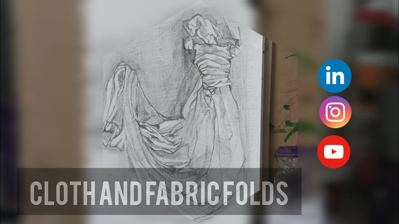 Sketching Fabric Study Drawing Folds Of Fabric Clothes Youtube