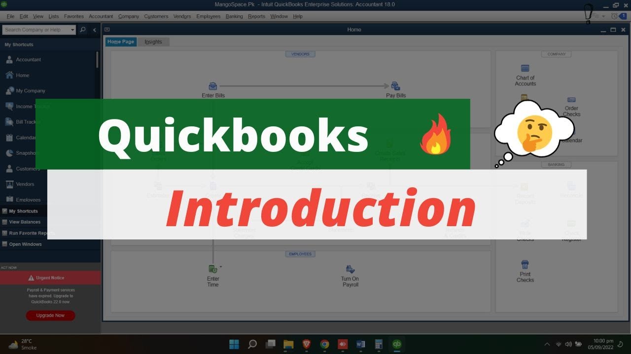 1 Introduction To Quickbooks Desktop Training Youtube