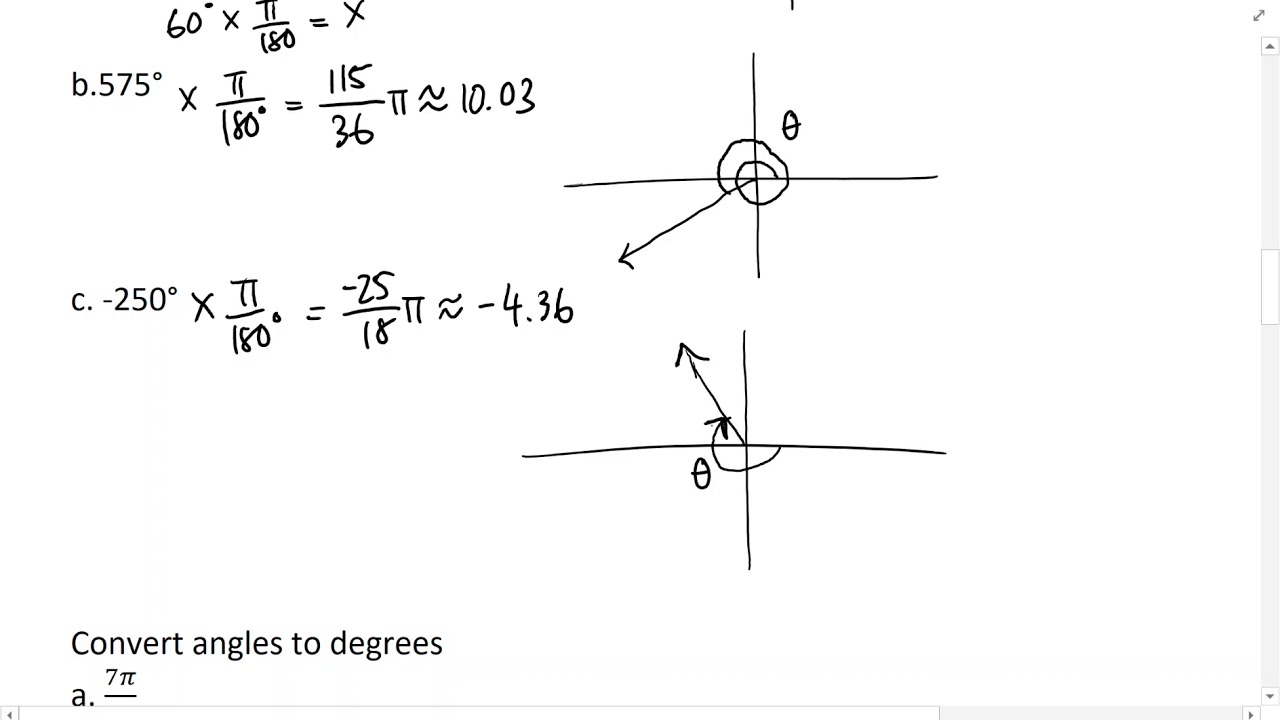 Precal12 4 1 Angles And Angle Measure Youtube