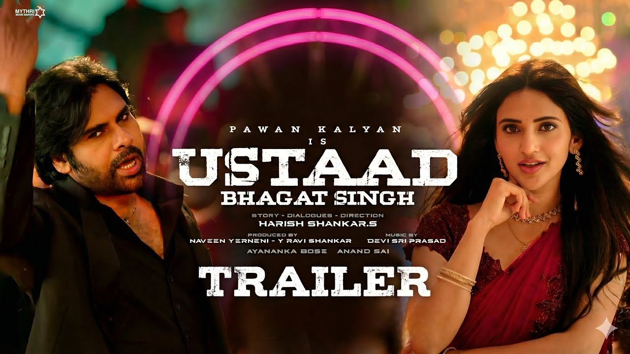Ustaad Bhagat Singh Trailer Pawan Kalyan Harish Shankar Ustaad