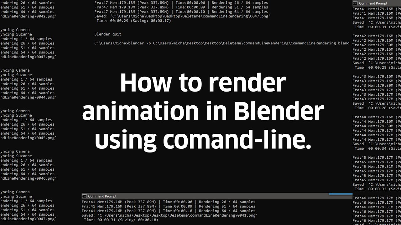 How To Render Animation In Blender Using Command Line Youtube