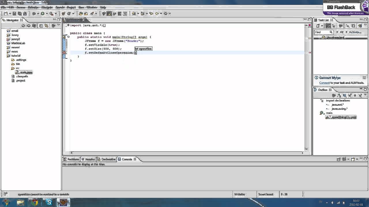 Java Swing Tutorial Part 1 2me4u Youtube