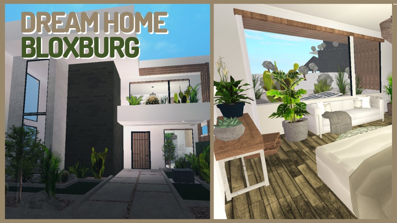 Building My Dream House Bloxburg Speedbuild Youtube