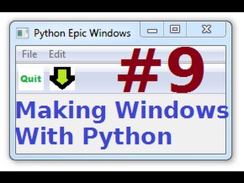 Wxpython Programming Tutorial 9 Tool Bar Items And Sub Menus Video