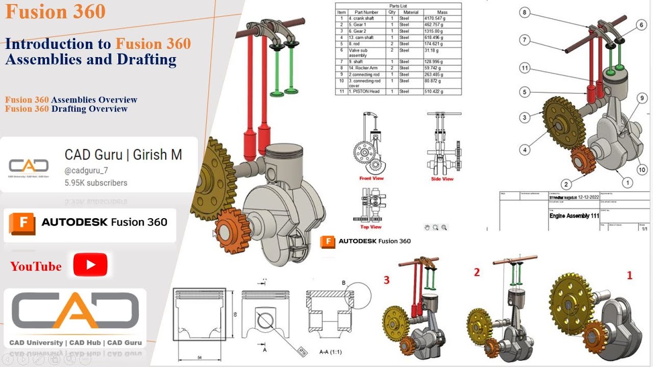 Introduction To Fusion 360 Assembly And Drafting Fusion 360 Course