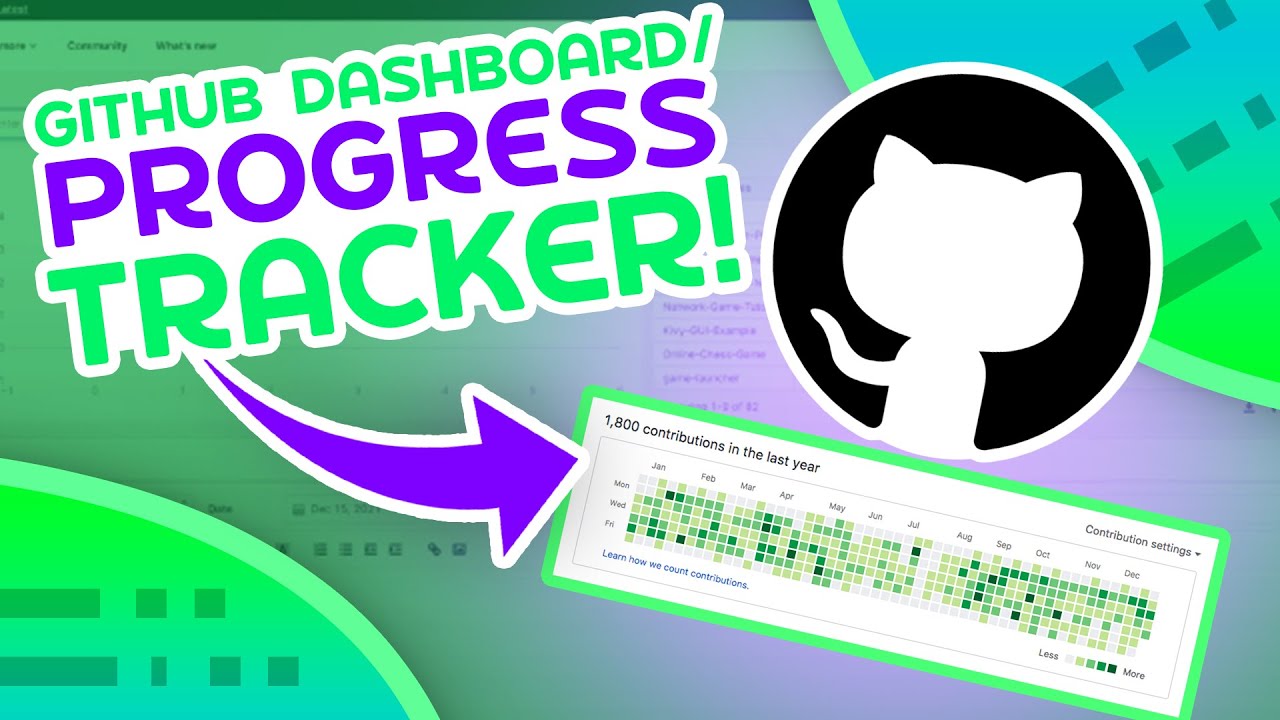 Make A Personal Github Dashboard Progress Tracker Youtube