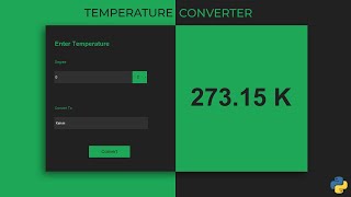 Temperature Converter W Gui Python Project Tkinter Doovi