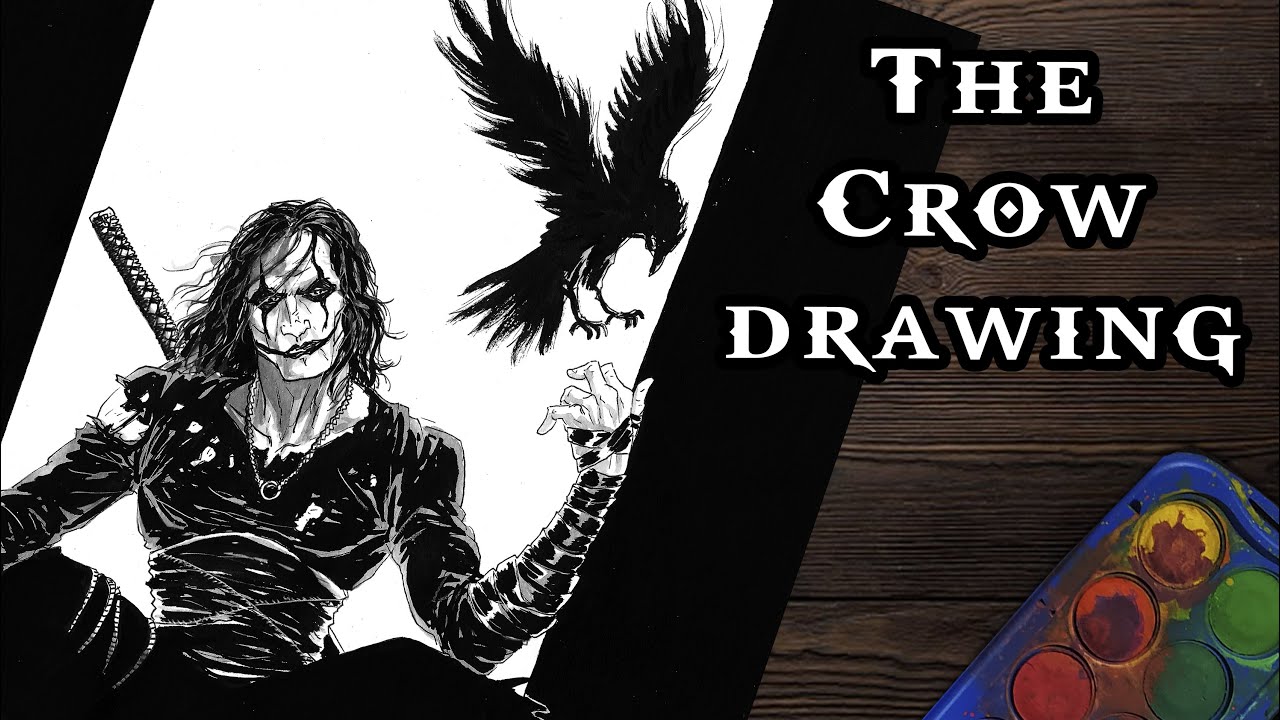 The Crow Drawing Desenhando O Corvo Speedpaint Comic Art Tutorial 傻ì